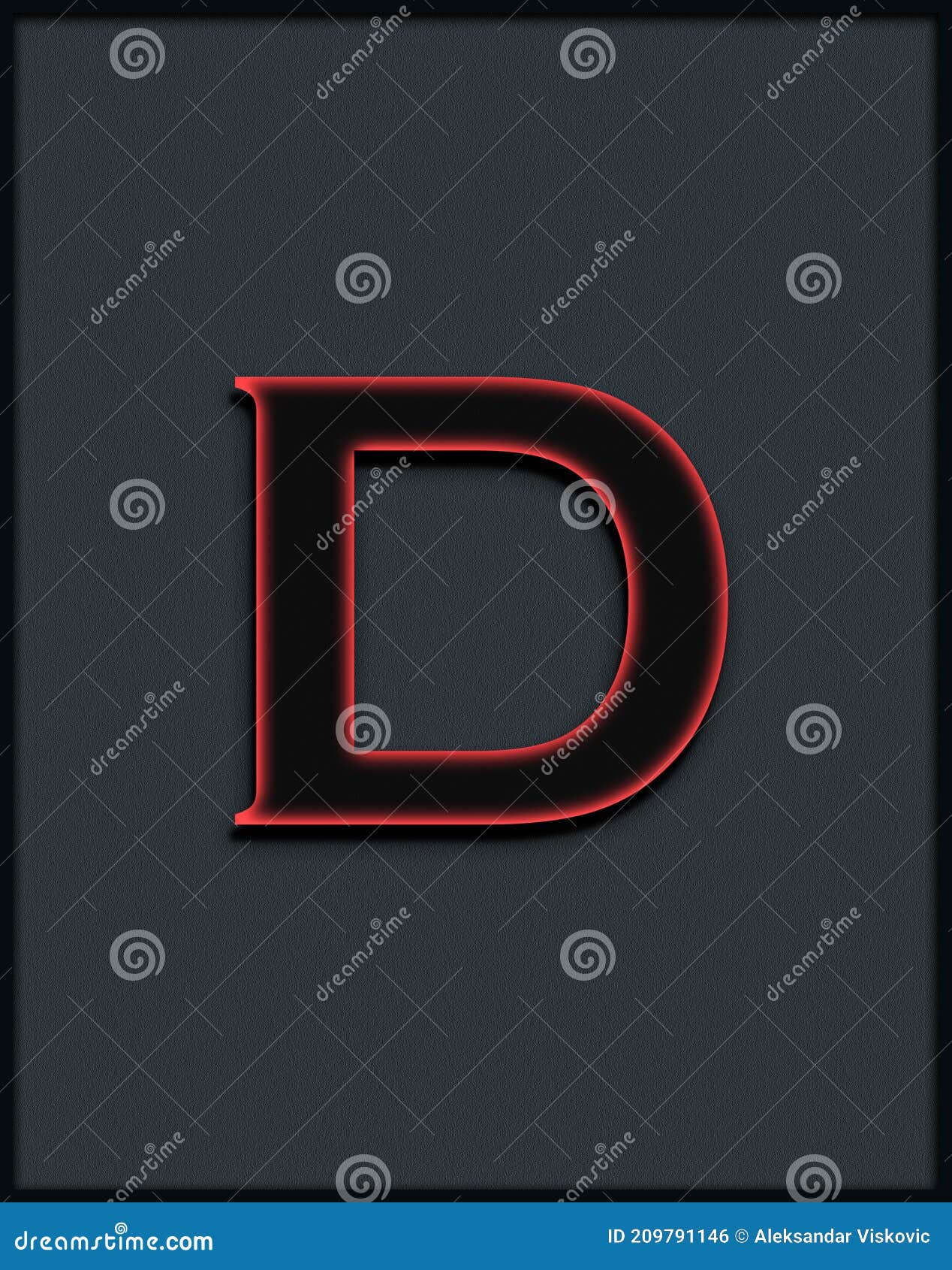 Glowing Ember Letter D On The Grey Stock Photo | CartoonDealer.com ...