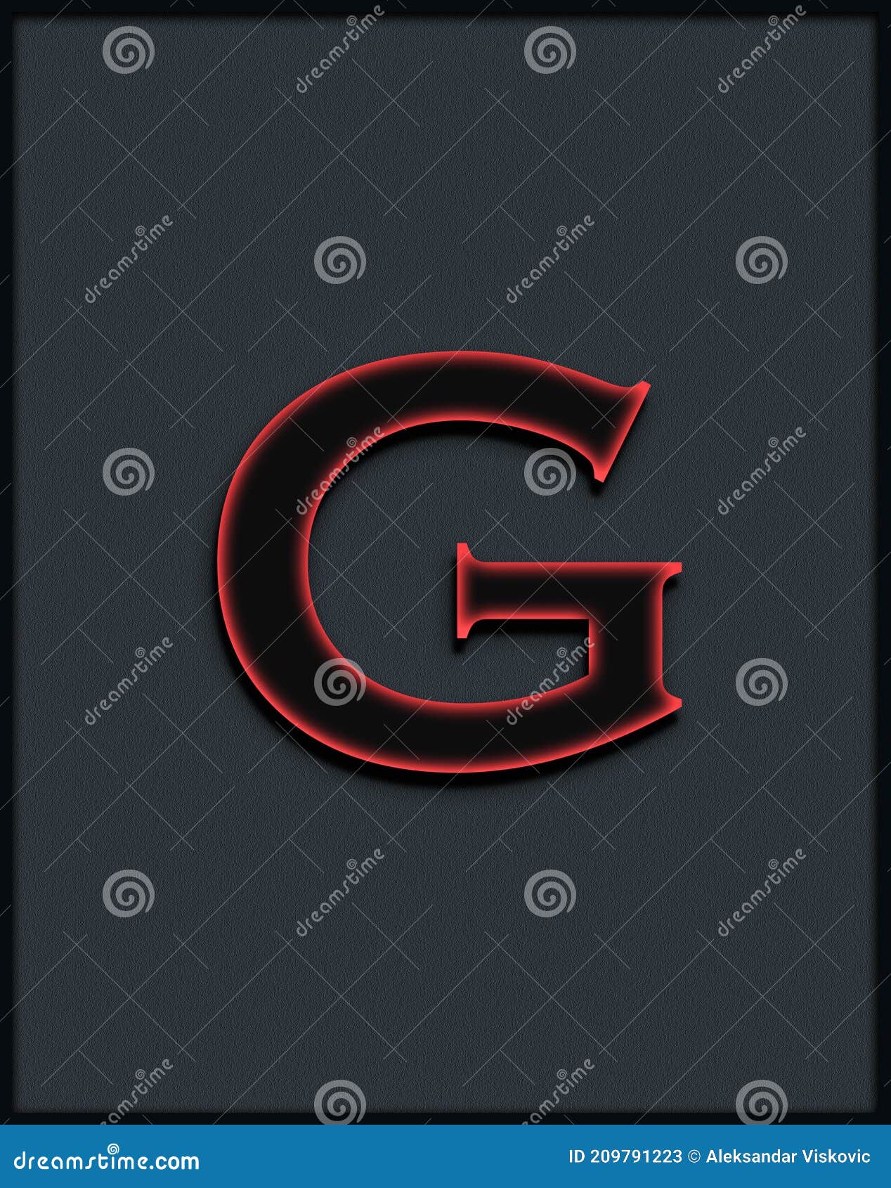 Glowing Ember Letter G on the Grey Stock Illustration - Illustration of ...