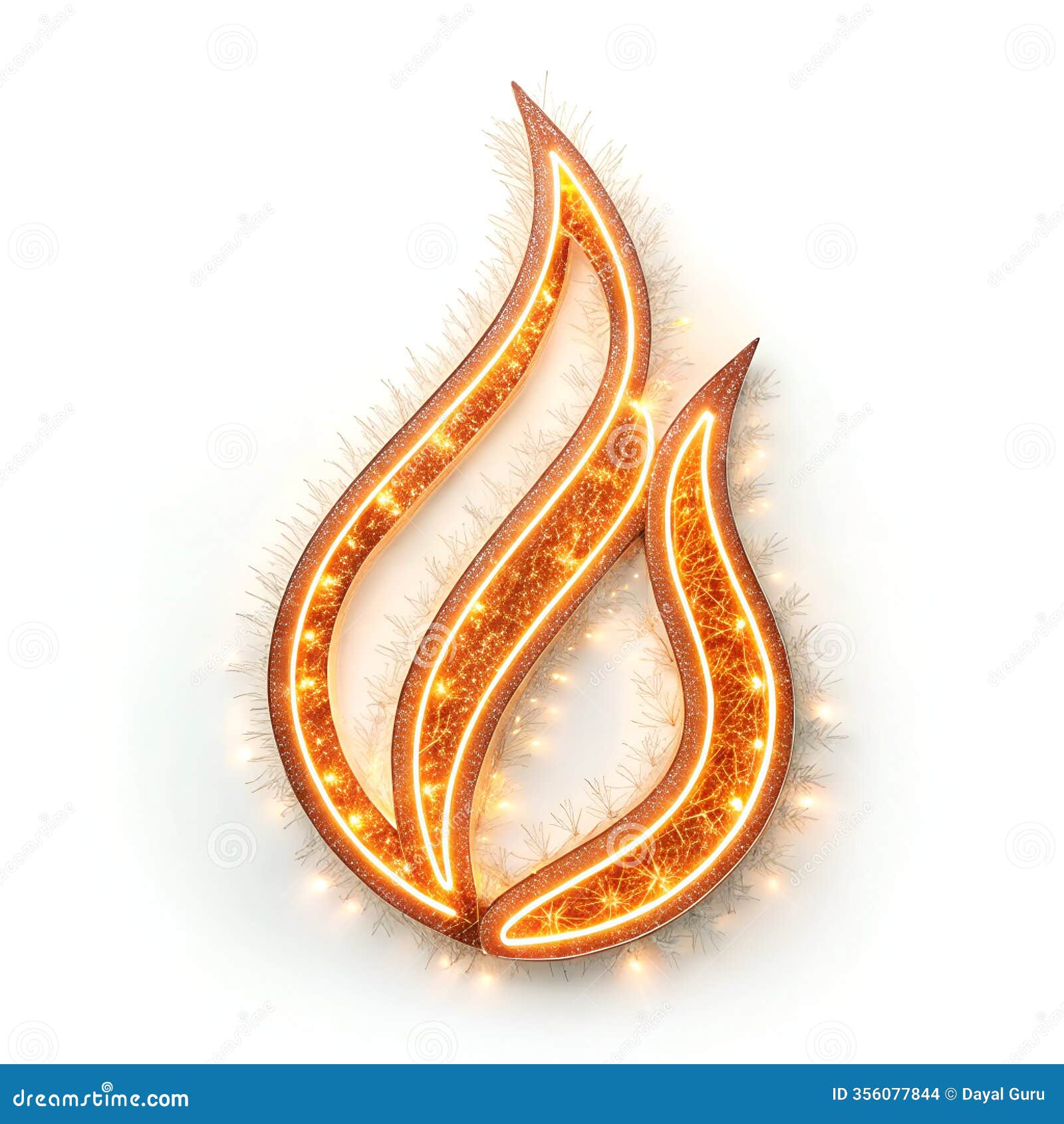 Glowing Ember Trails Vector Symbol Isolated on White Background Stock ...