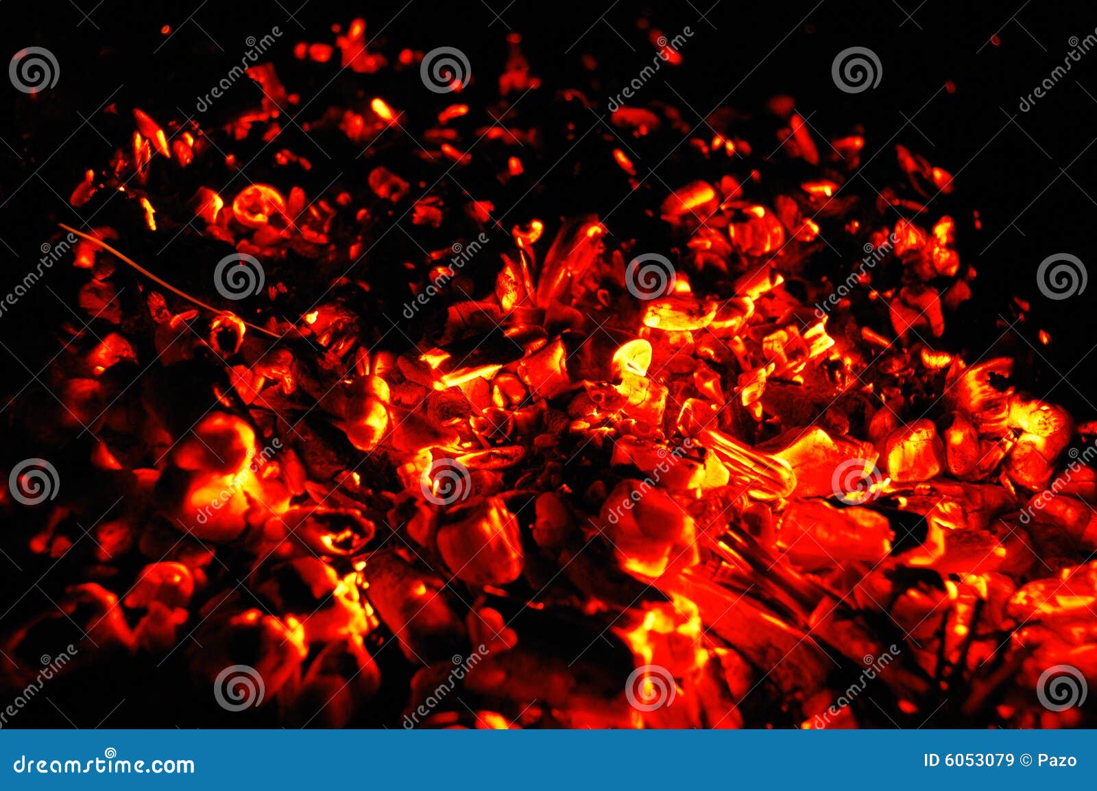 Glowing embers stock image. Image of bonfire, torrid, temperature - 6053079