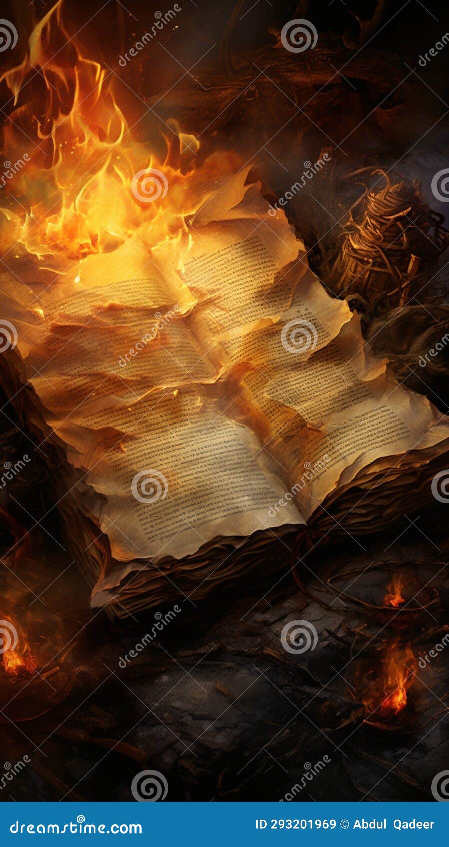 The Glowing Embers of a Dying Campfire Stock Illustration ...