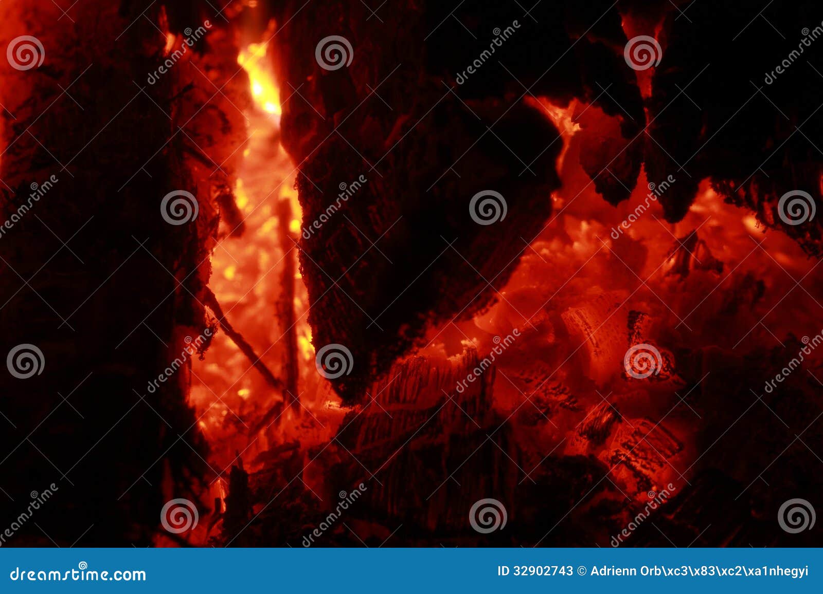 Glowing embers stock image. Image of grilled, combustion - 32902743