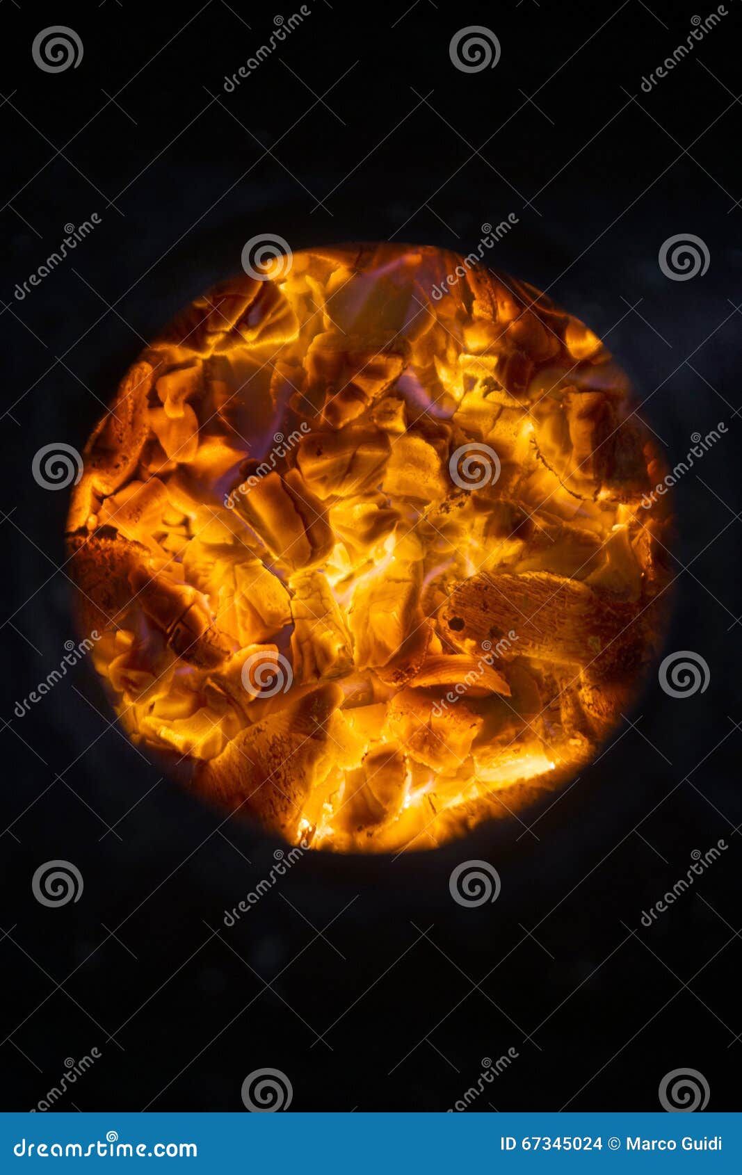 Glowing embers Wood stock photo. Image of burn, fire - 67345024