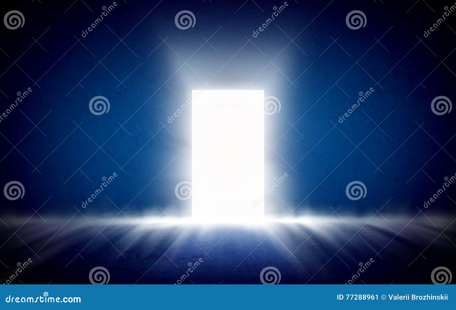Glowing Exit from Dark Room Stock Image - Image of mystical, doorway ...