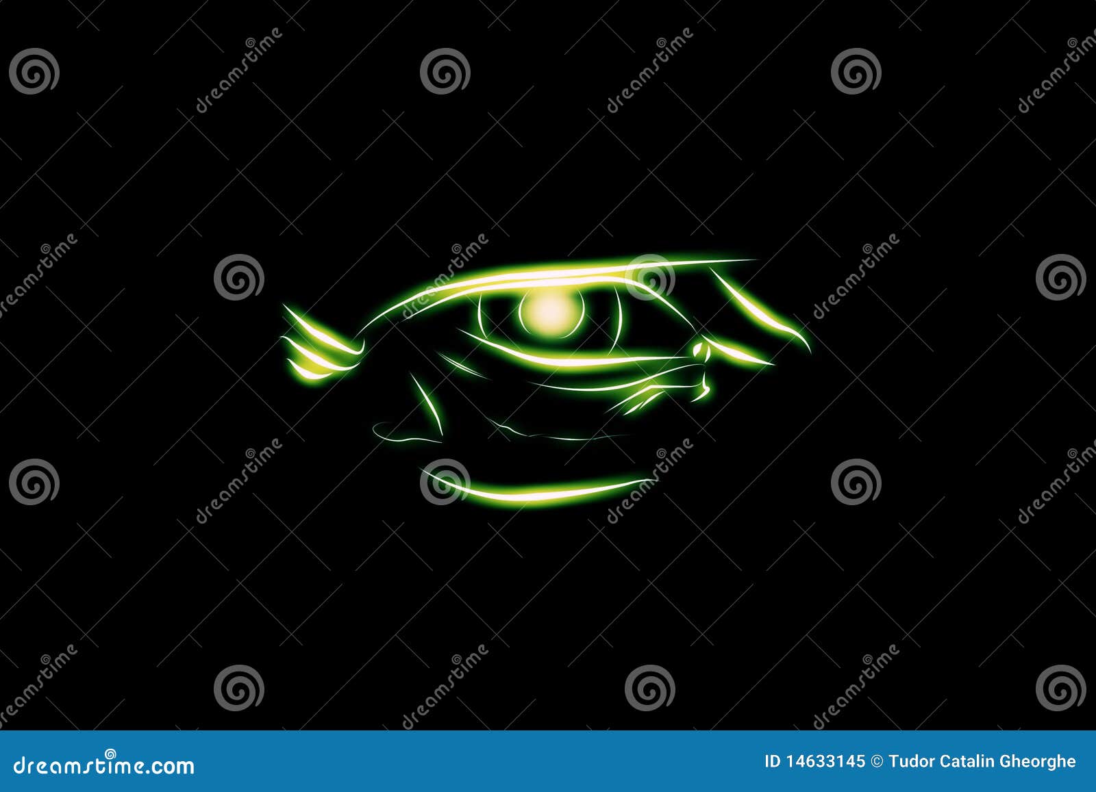 Glowing eye stock illustration. Illustration of hypnotic - 14633145