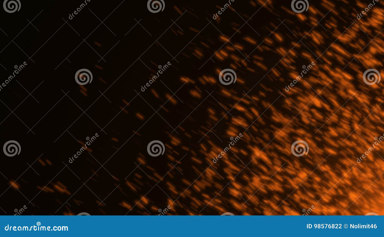 Glowing Falling Particles, on Black Background Stock Illustration ...