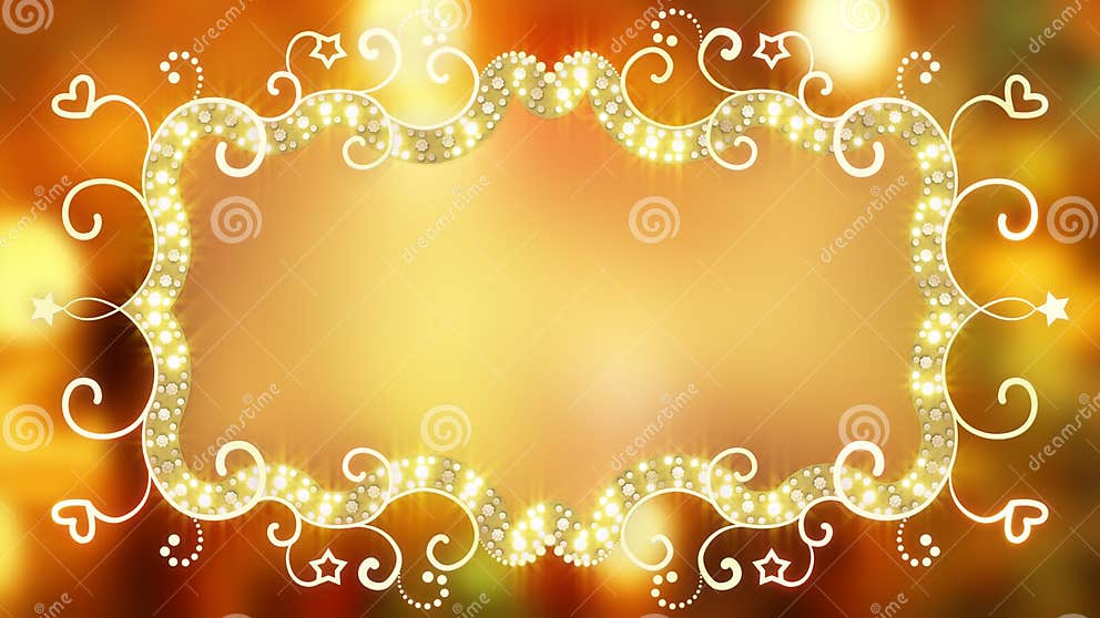 Glowing Fancy Banner on Blurred Background Stock Illustration ...