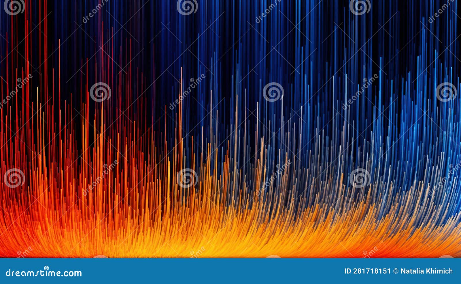 Glowing Fiber Optic Strings, Neon Abstract Background. the Concept of ...