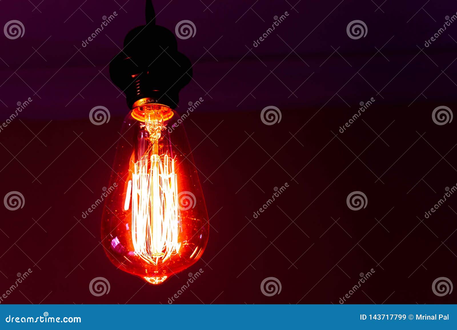 Edison light bulb stock image. Image of decoration, gold - 143717799