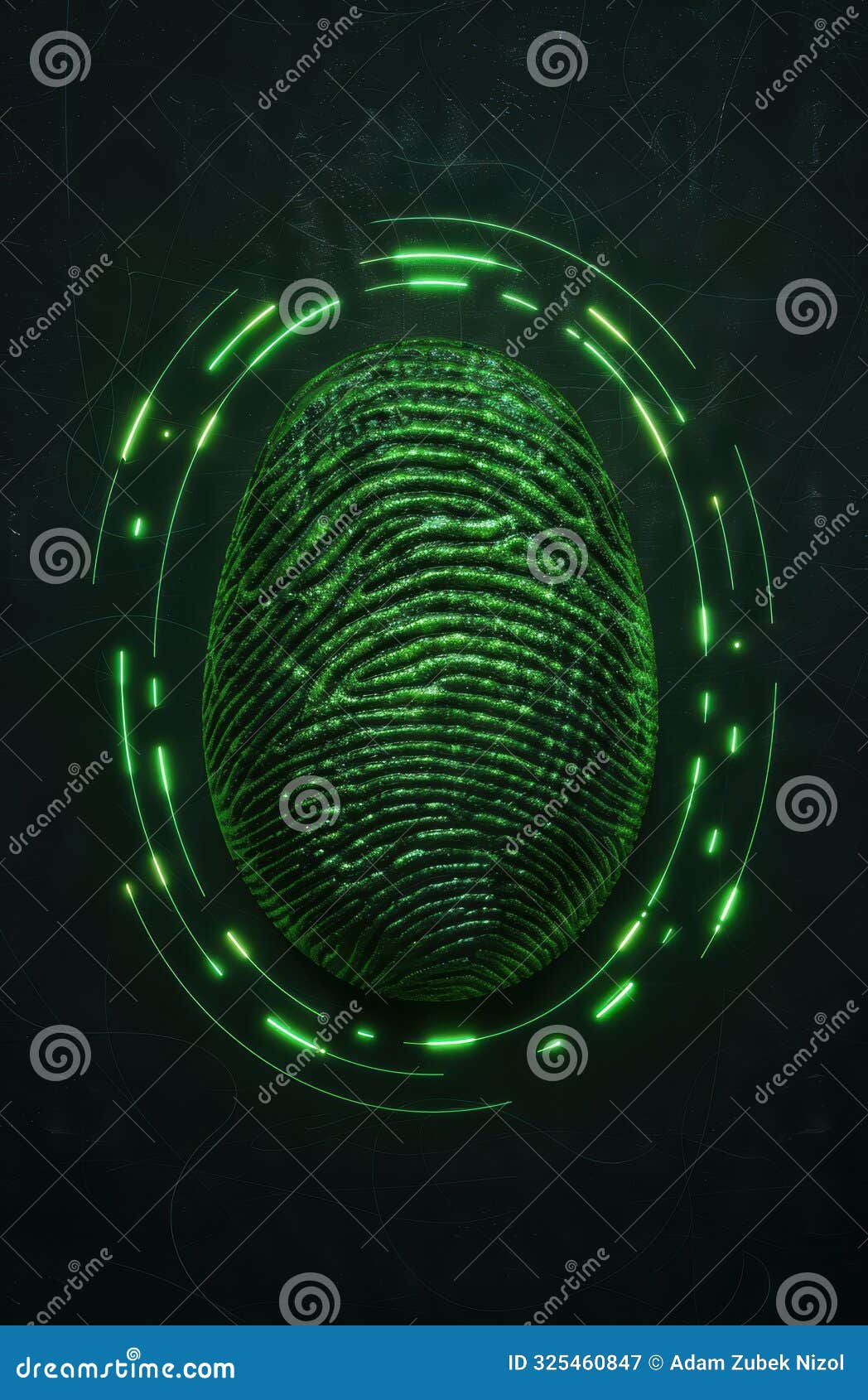 Glowing Fingerprint Scanning Technology Royalty-Free Stock Photo ...