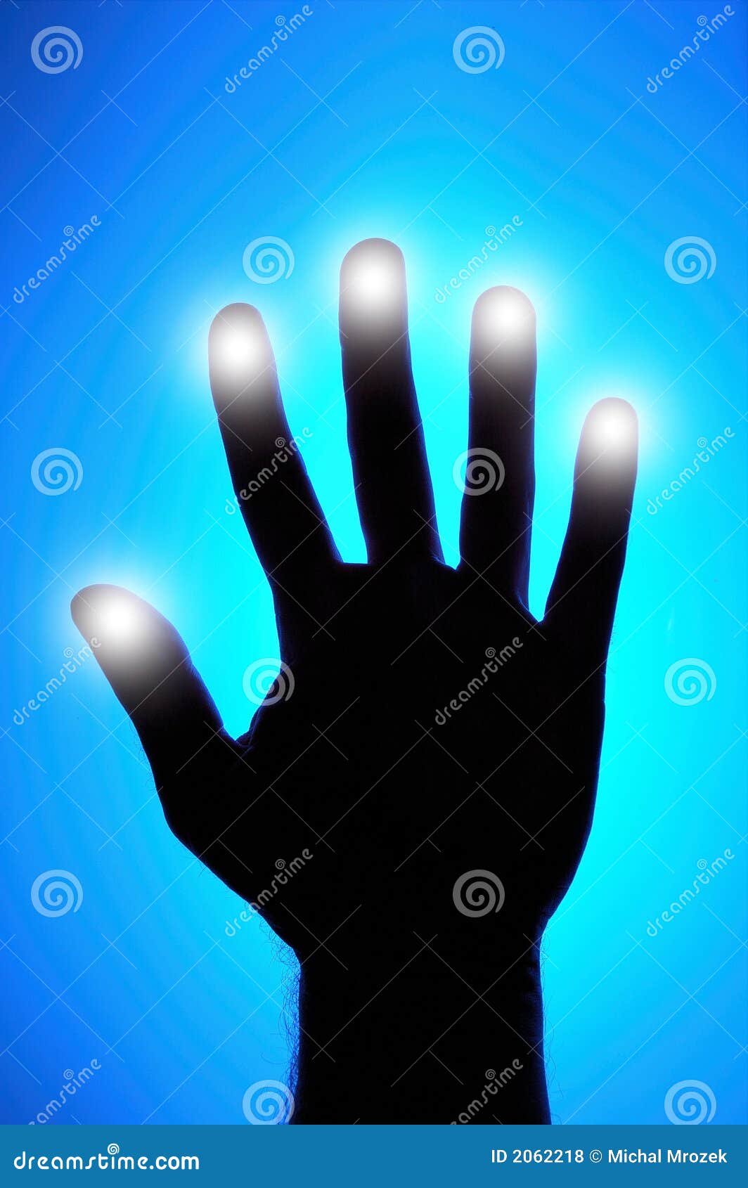 Glowing fingers stock photo. Image of security, touch - 2062218