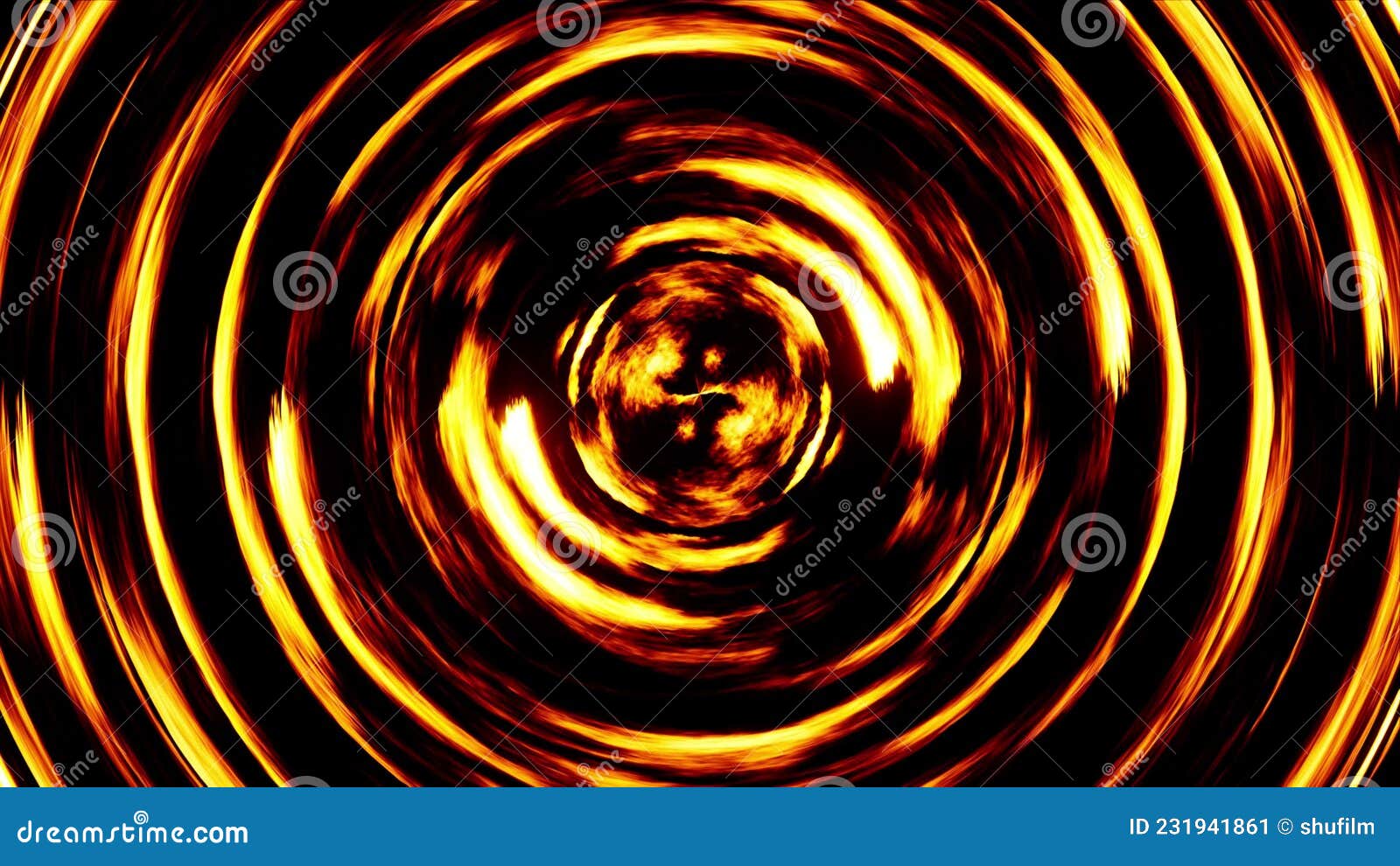 Glowing Fire Energy Swirl Effect Loop Stock Video - Video of flame ...