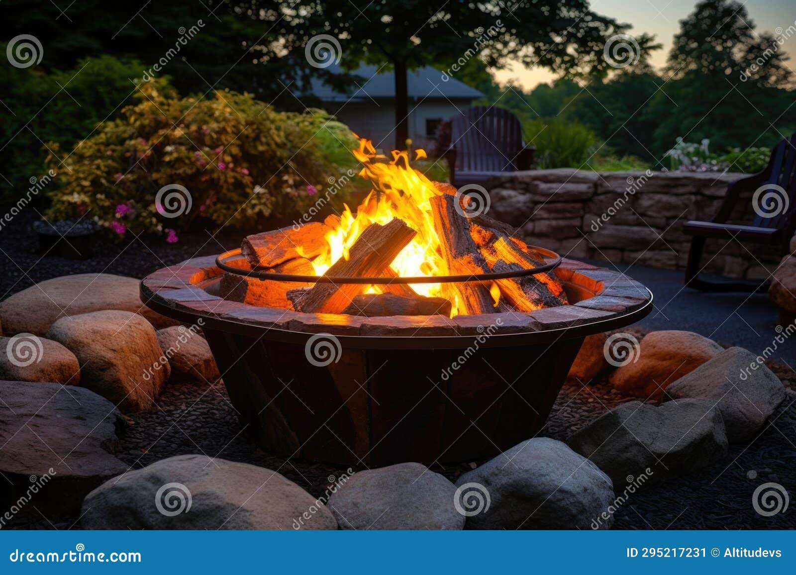 A Glowing Fire Pit Prepared for Cremation Stock Image - Image of ...