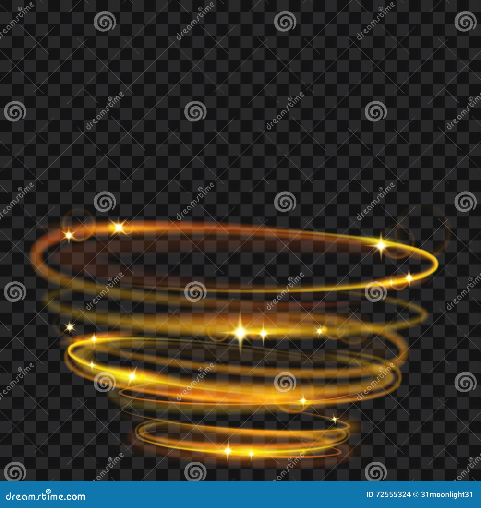 Glowing Fire Rings with Glitter Stock Vector - Illustration of swirl ...