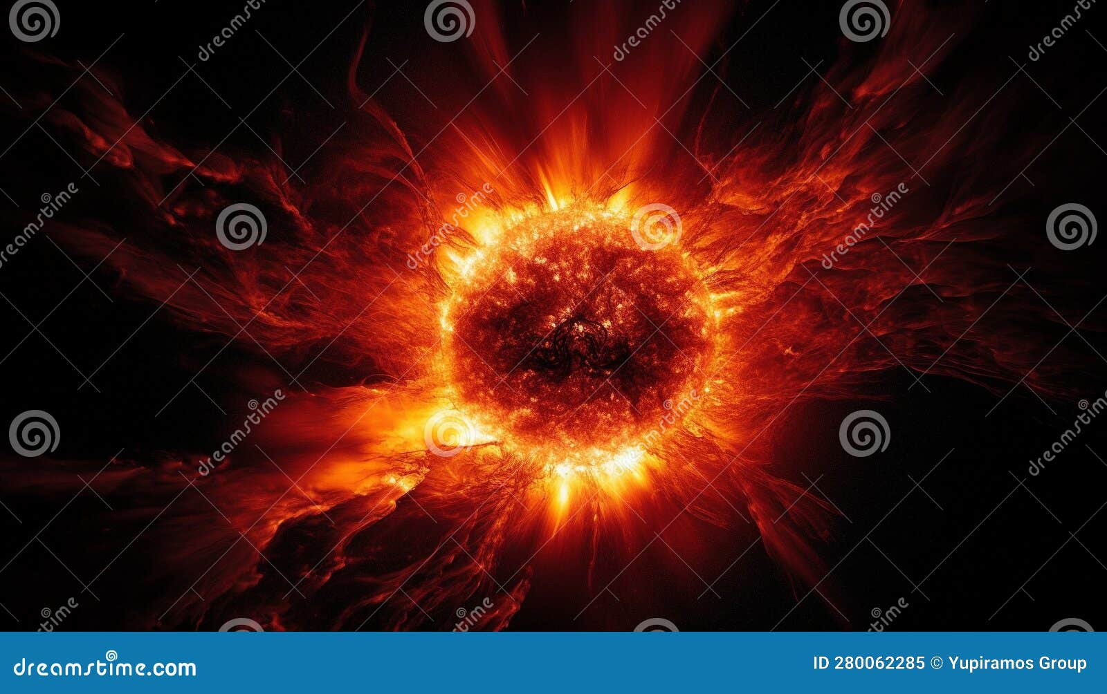 Glowing Fireball Igniting Natural Phenomenon, a Fiery Inferno Exploding ...