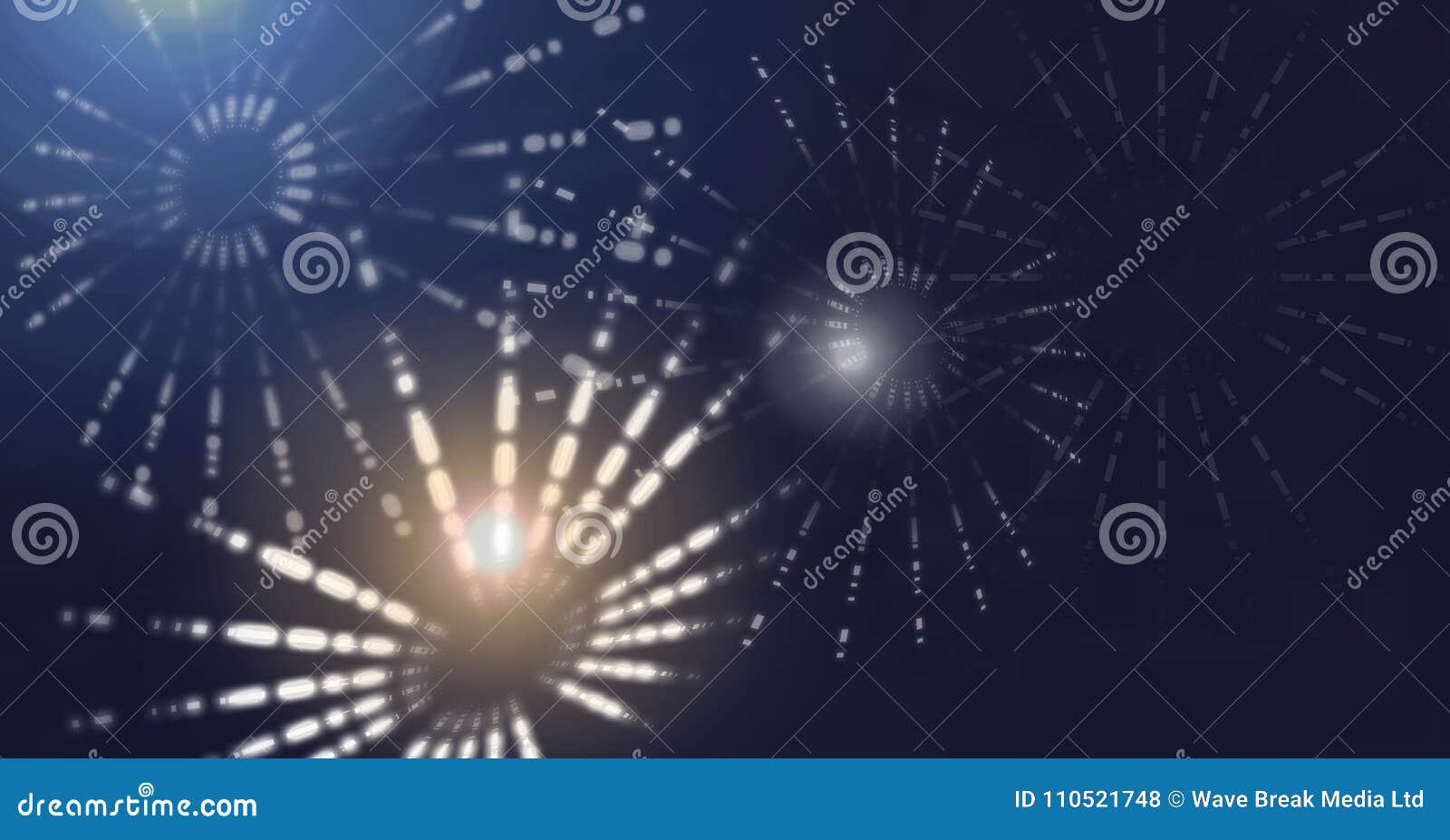 Glowing Firework Circle Shapes Stock Illustration - Illustration of ...