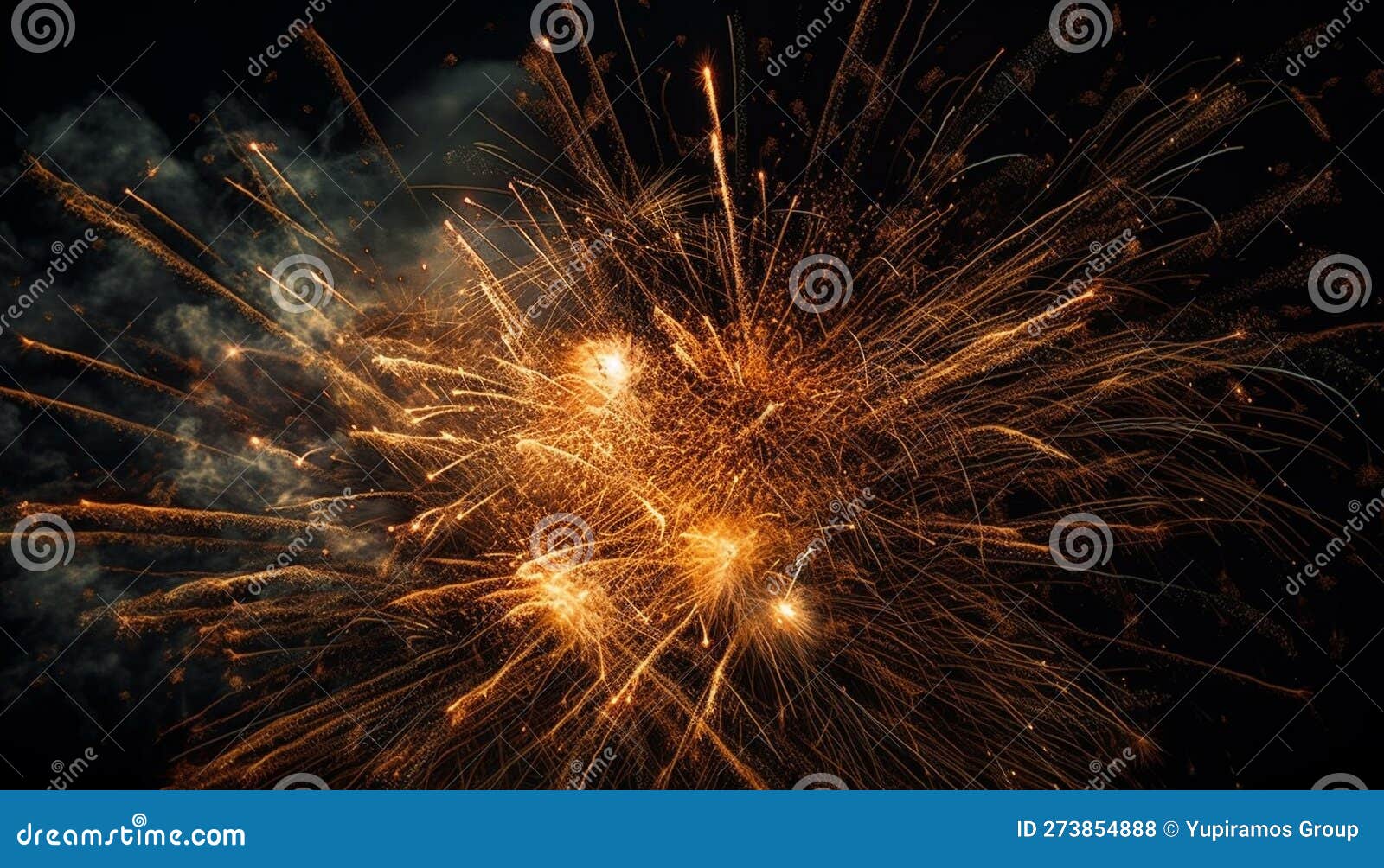 Glowing Firework Display Explodes into Vibrant Colors Generated by AI ...