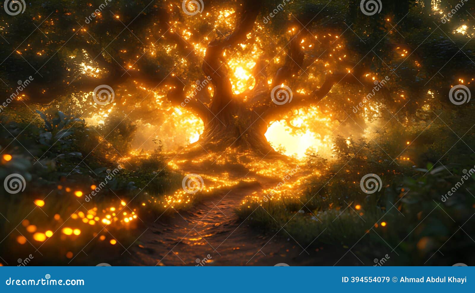 Path Fantasy Portal To Alternative Dimension In Dense Green Misty ...