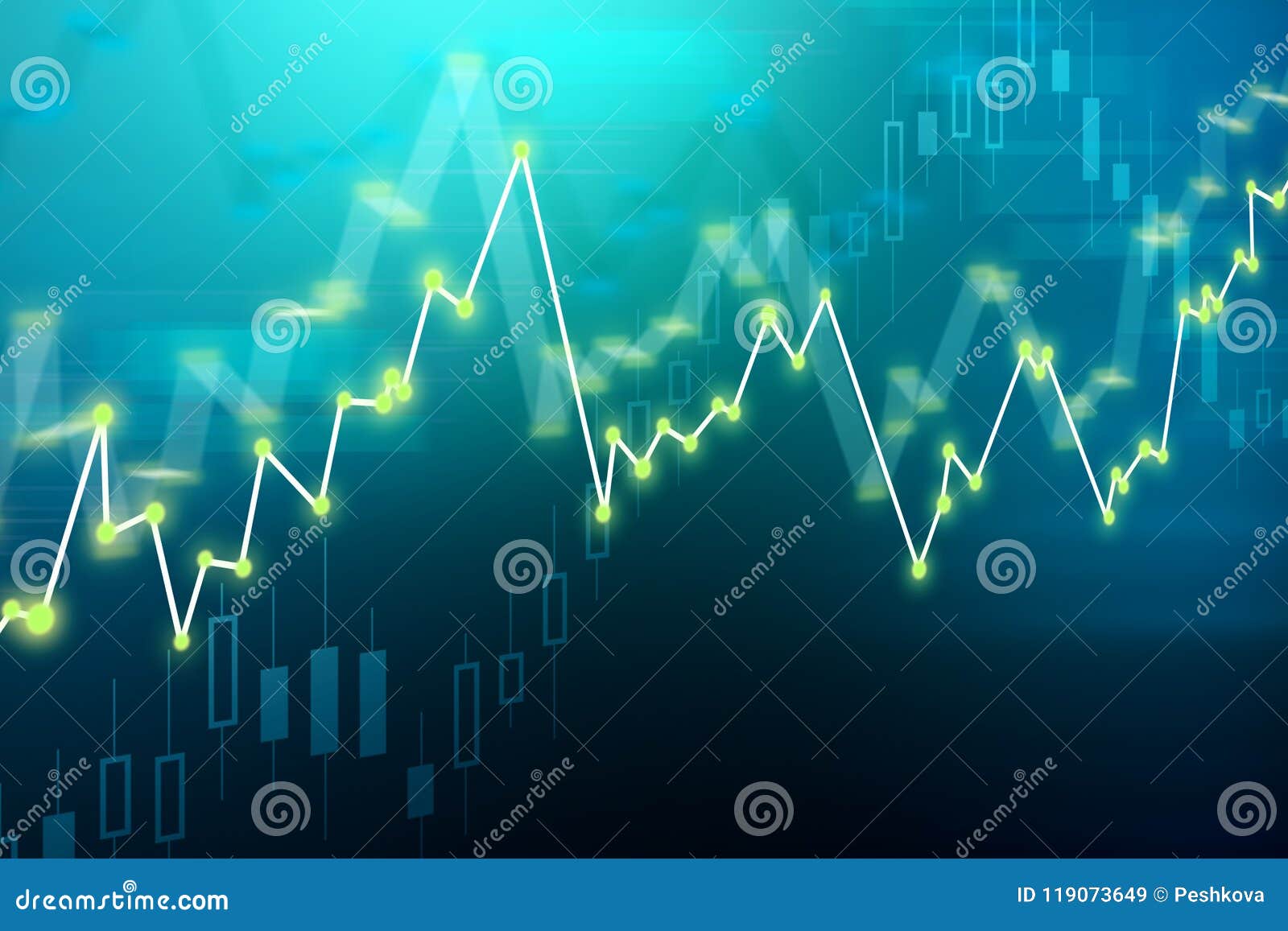 Glowing forex chart stock illustration. Illustration of information ...