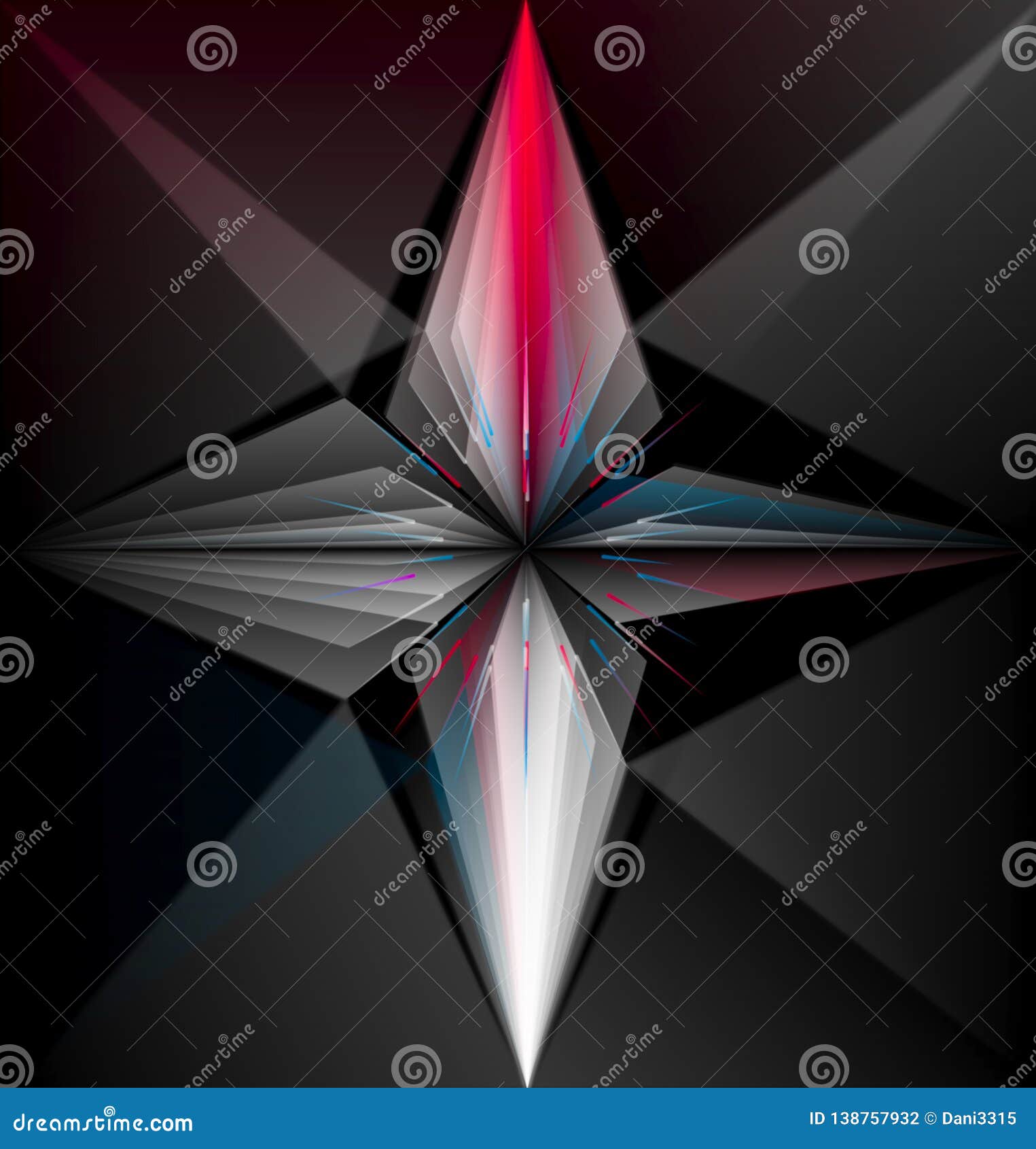 Glowing Four Point Star On Graduated Background Royalty-Free Stock ...