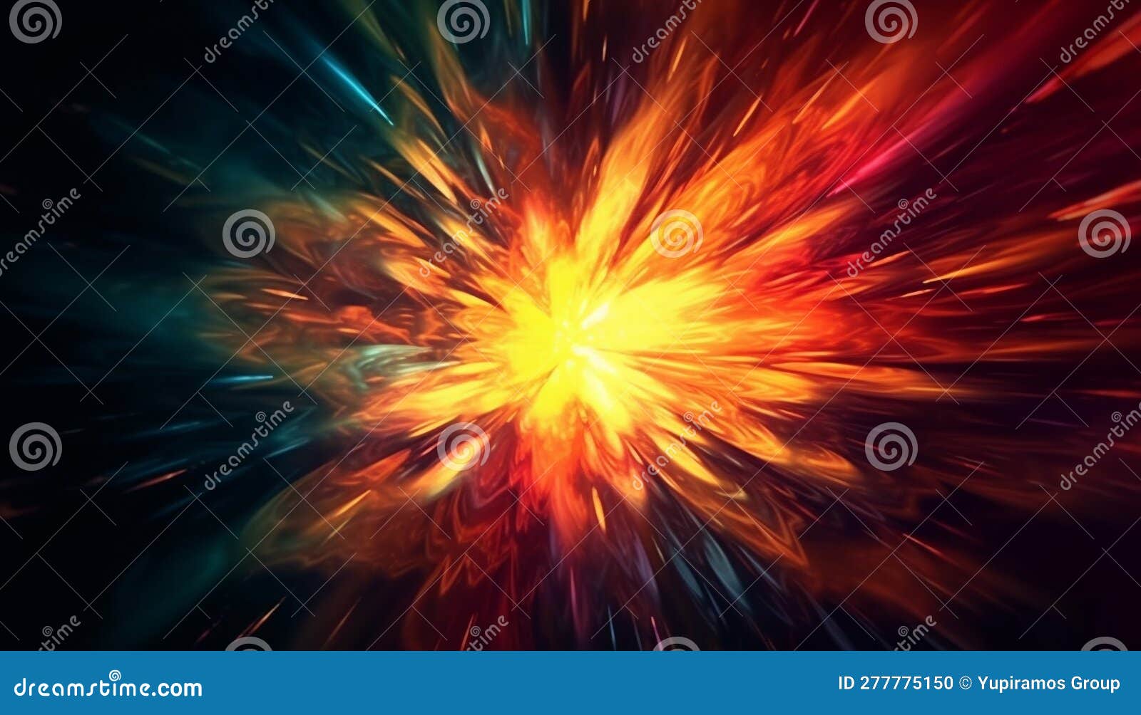 Glowing Fractal Patterns Illuminate Exploding Galaxy Backdrop Generated ...