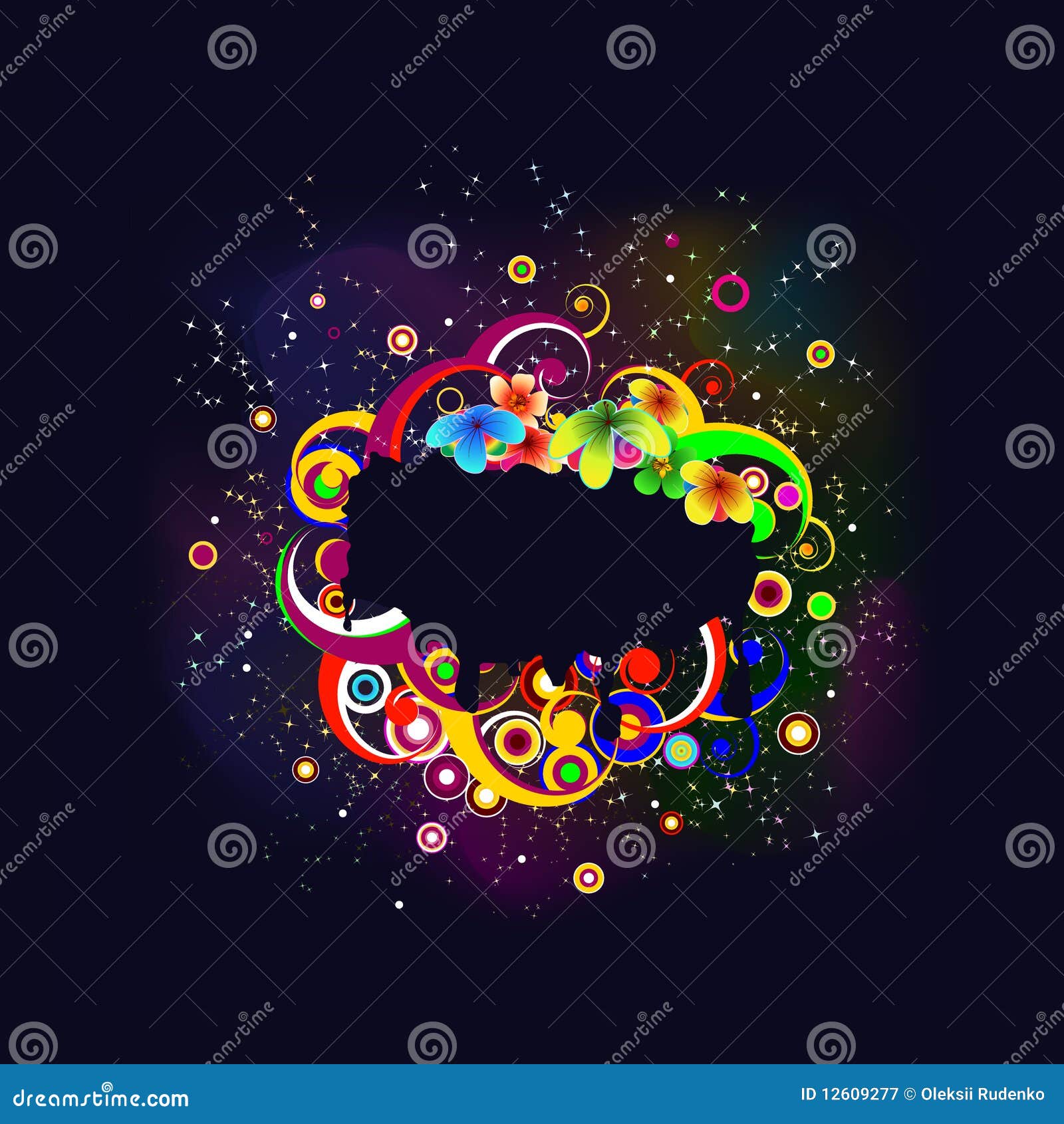 Glowing frame stock vector. Illustration of neon, shining - 12609277