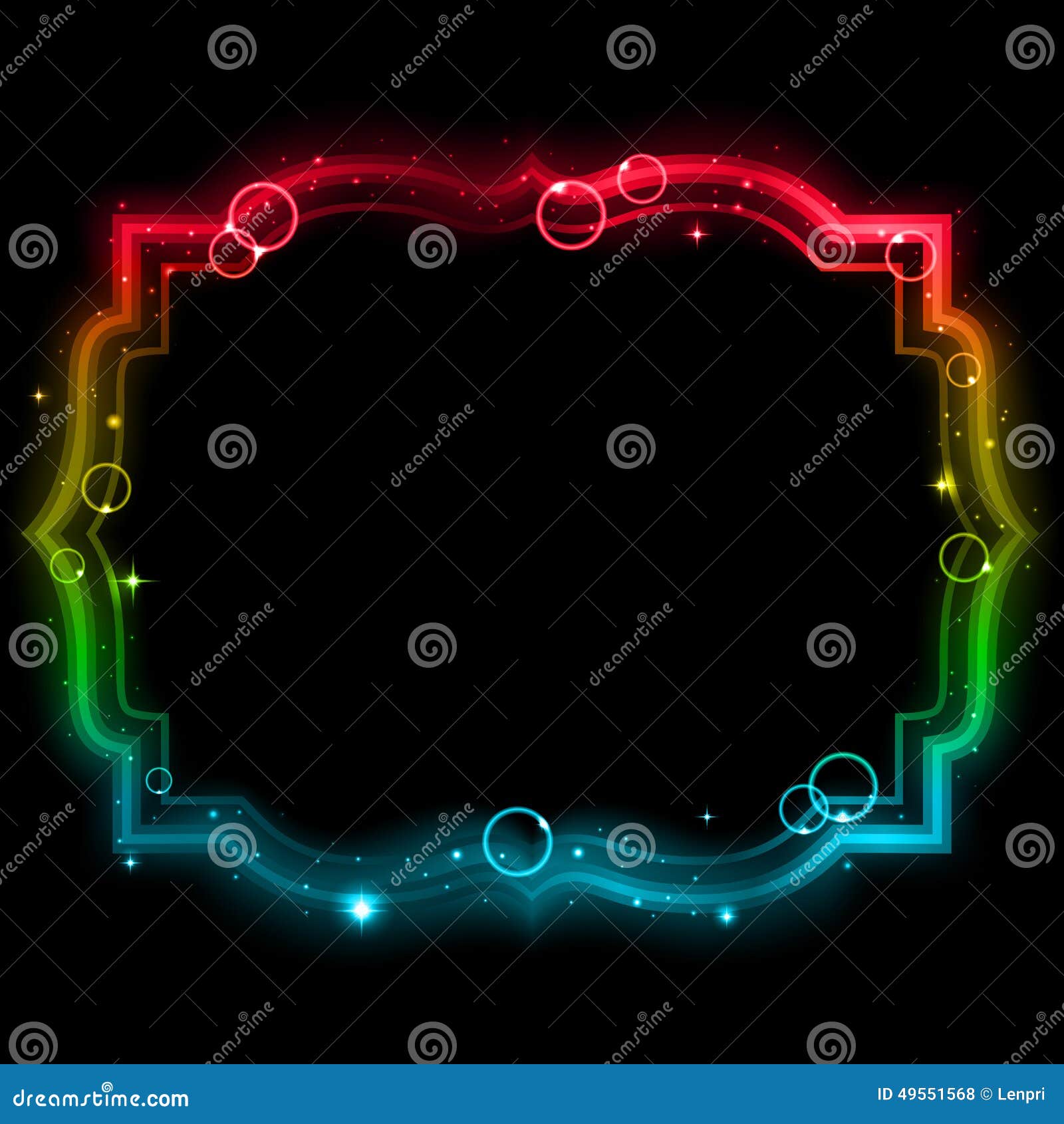 Glowing frame stock vector. Illustration of abstract - 49551568