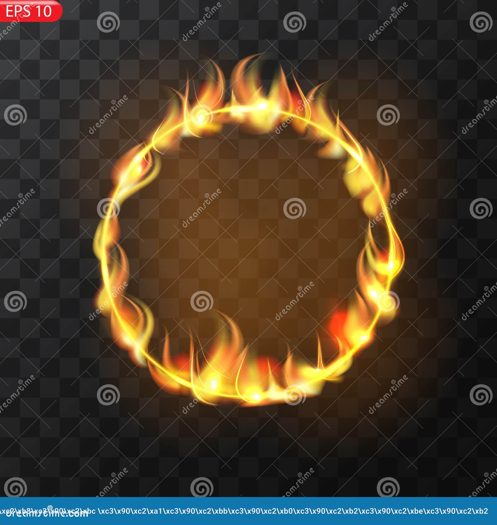 Glowing Frames on Transparent Background. Square Glow Borders ...