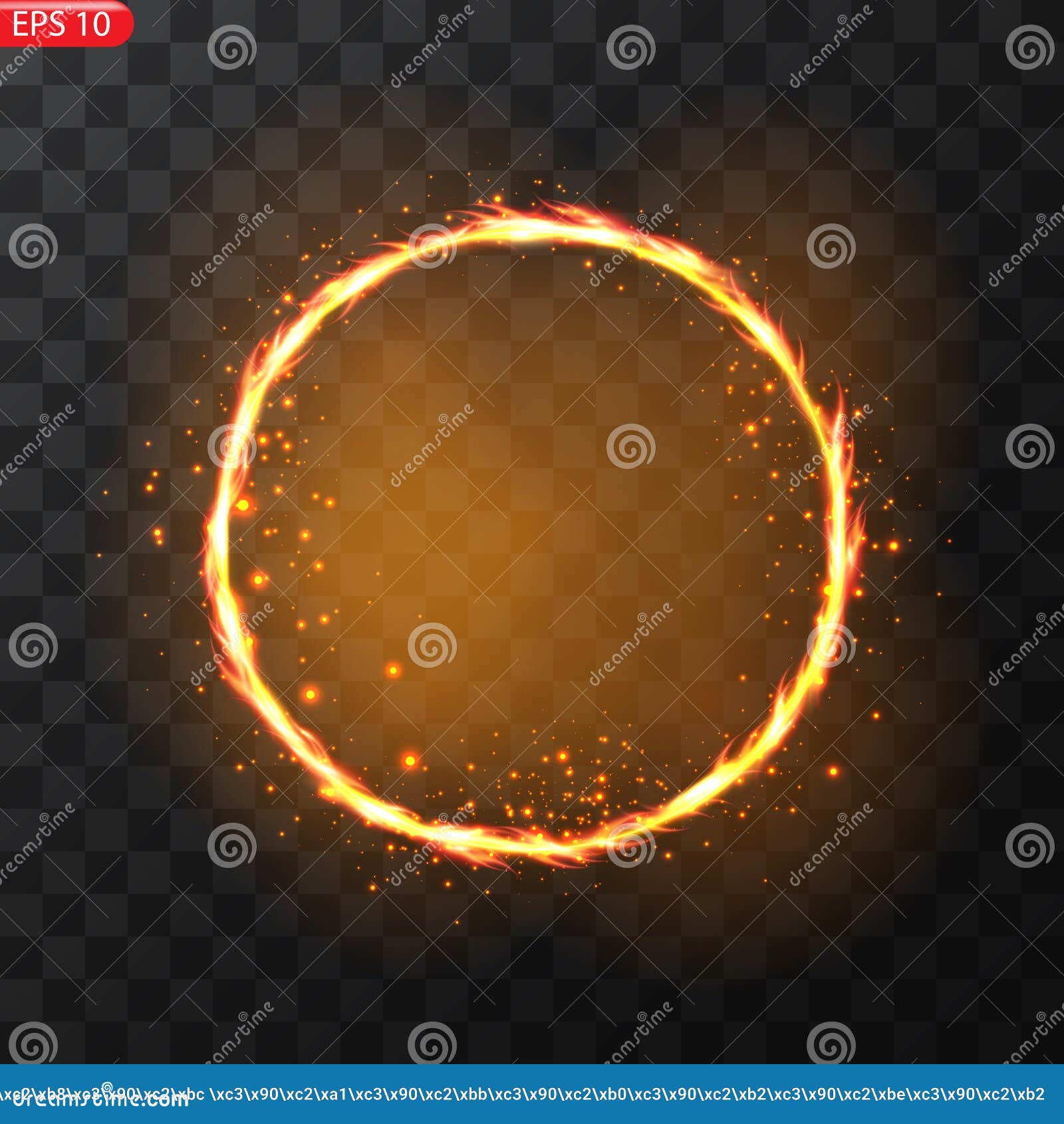 Glowing Frames on Transparent Background. Square Glow Borders ...