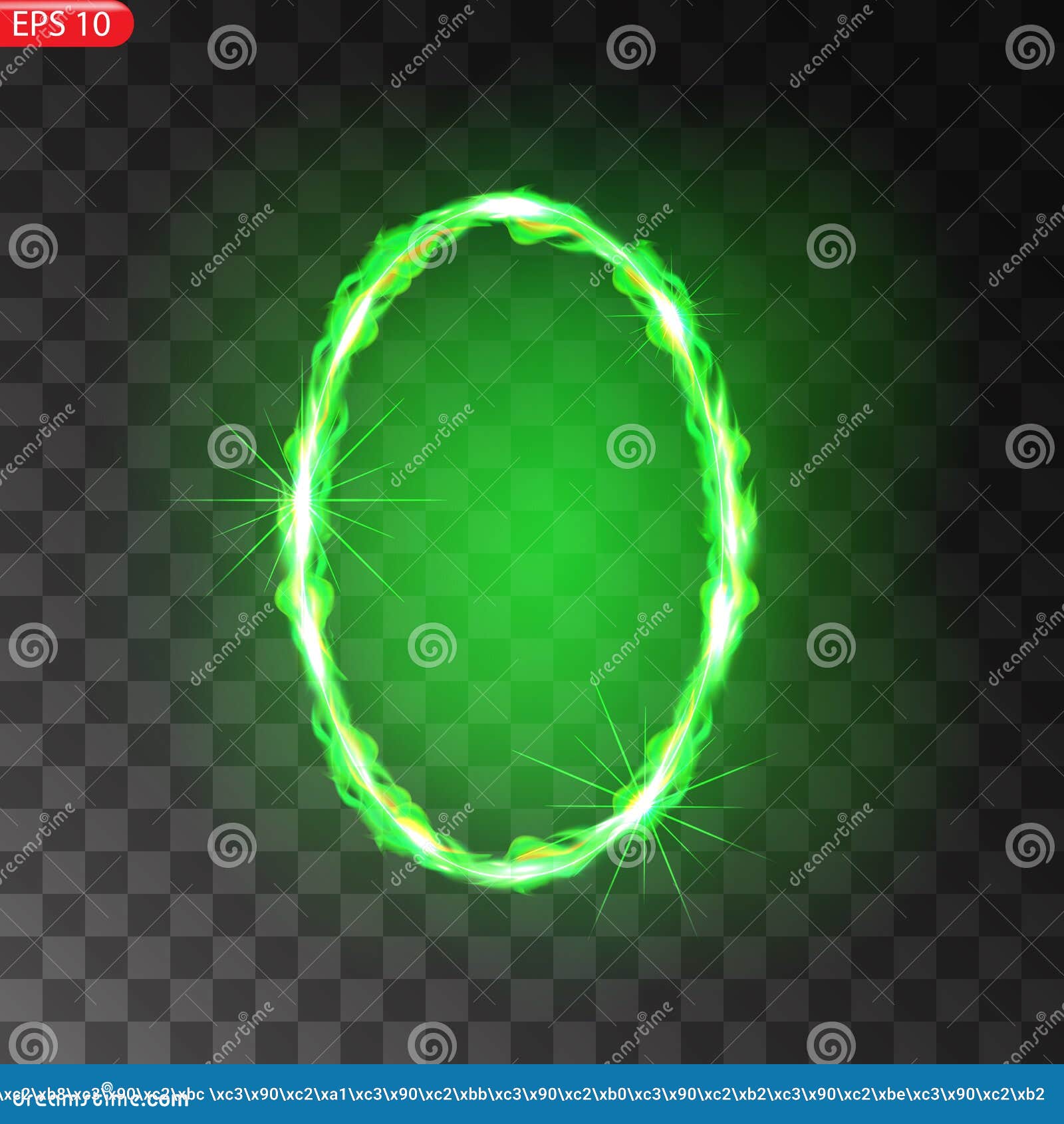 Glowing Frames on Transparent Background. Square Glow Borders ...