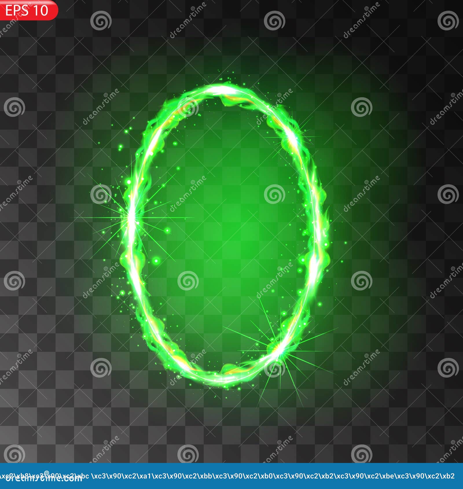 Glowing Frames on Transparent Background. Square Glow Borders ...