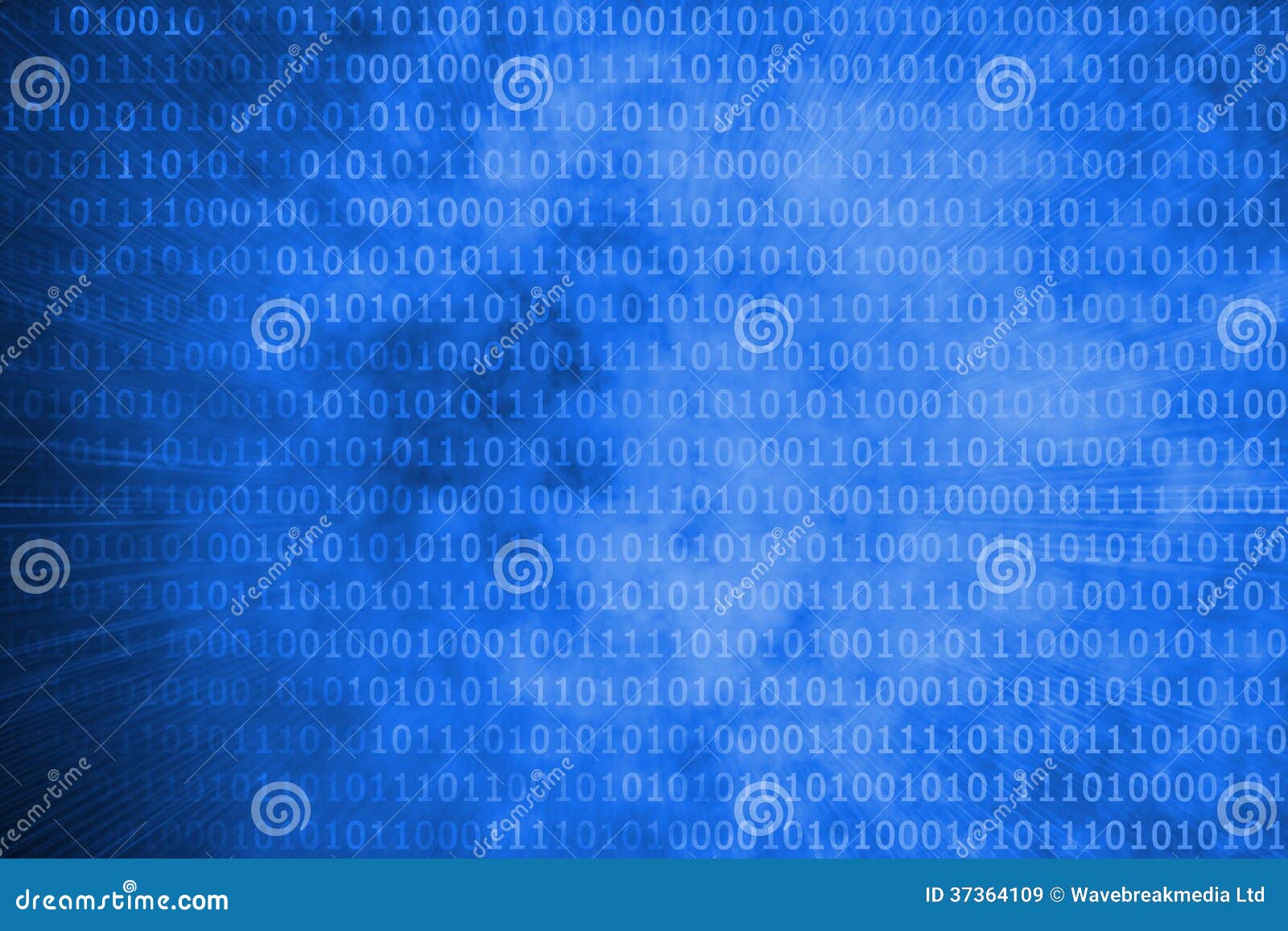 Glowing Futuristic Binary Code Stock Illustration - Illustration of ...