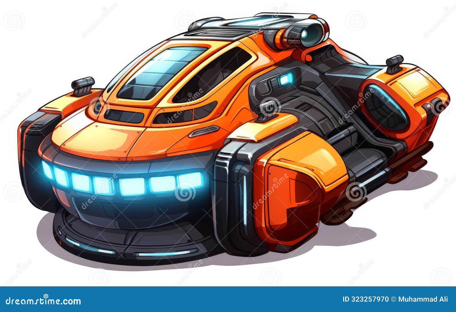 A Glowing Futuristic Object in the Dark Stock Photo - Image of ...