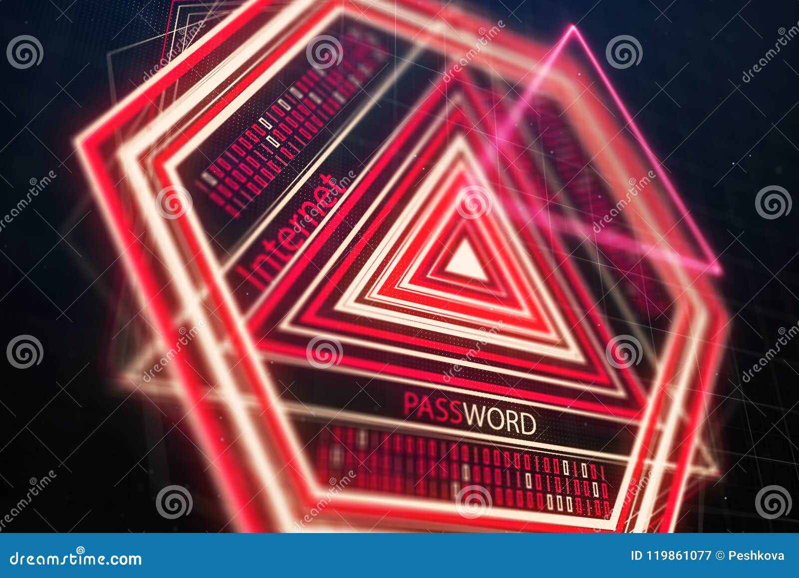 Glowing Geometric Interface Texture Stock Illustration - Illustration ...