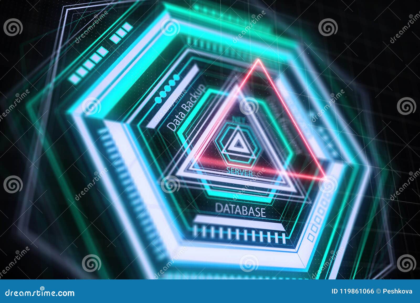 Glowing Geometric Interface Backdrop Stock Photo - Image of database ...