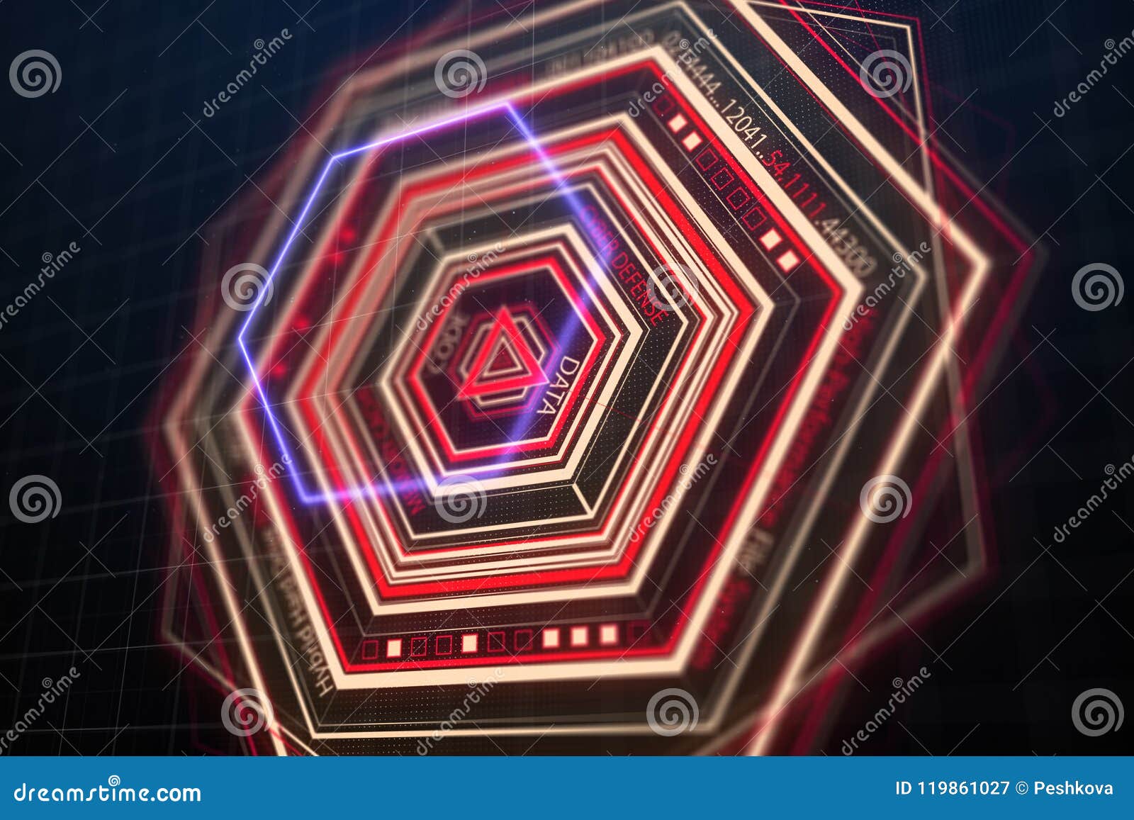 Glowing Geometric Interface Texture Stock Illustration - Illustration ...