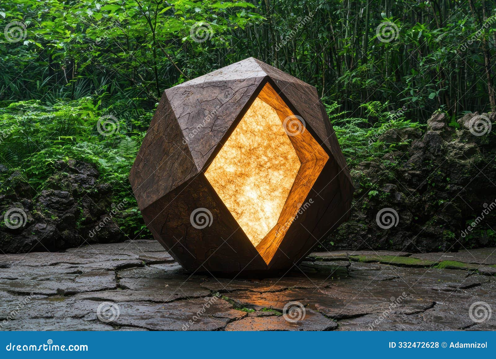 Geometric Sculpture Composed Of Red And Yellow Shapes, Including A ...
