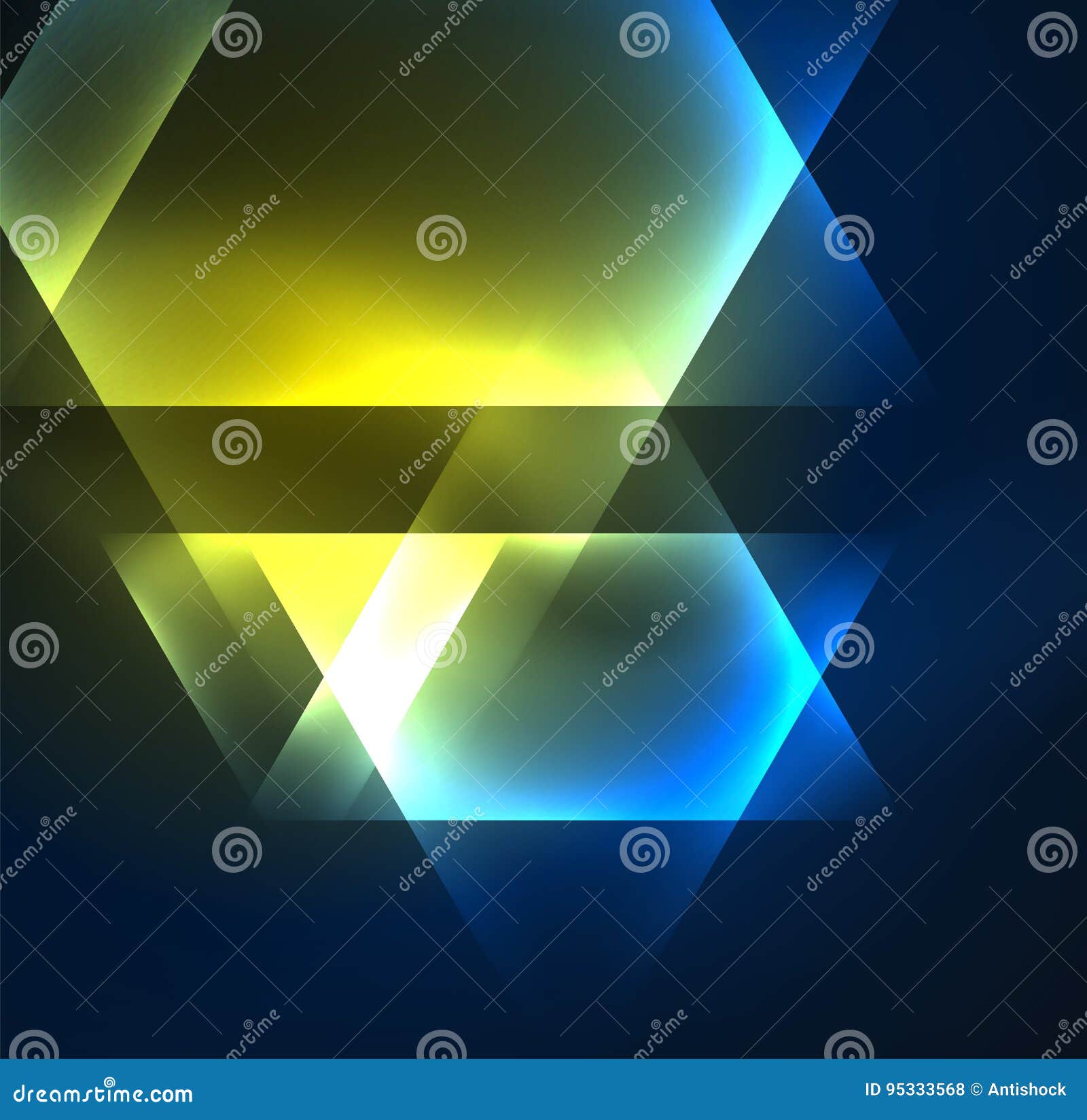 Glowing geometric shapes stock vector. Illustration of element - 95333568