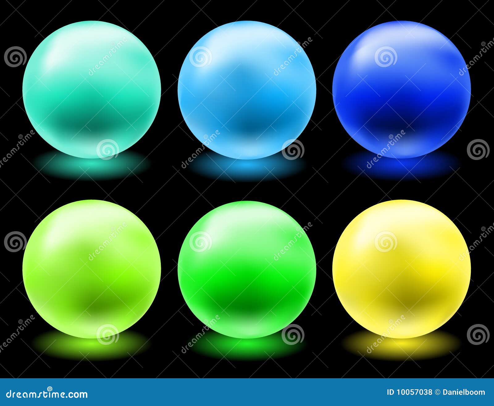 Glowing glass spheres stock vector. Illustration of jewel - 10057038