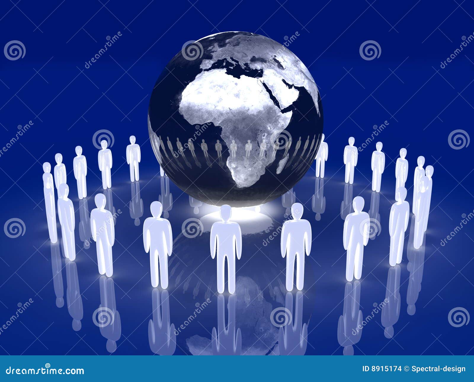 Glowing Global Team - Europe, Africa Stock Illustration - Illustration ...
