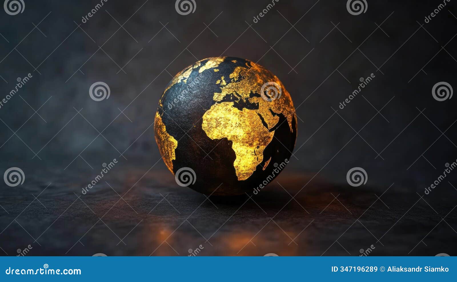 Glowing Globe Symbolizing Global Connection and Innovation on Dark ...