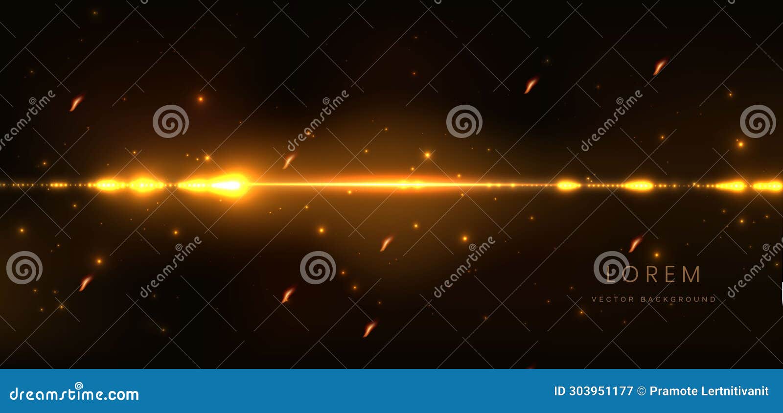 Glowing Gold Dot with Flare Lighting Effect on Dark Brown Background ...