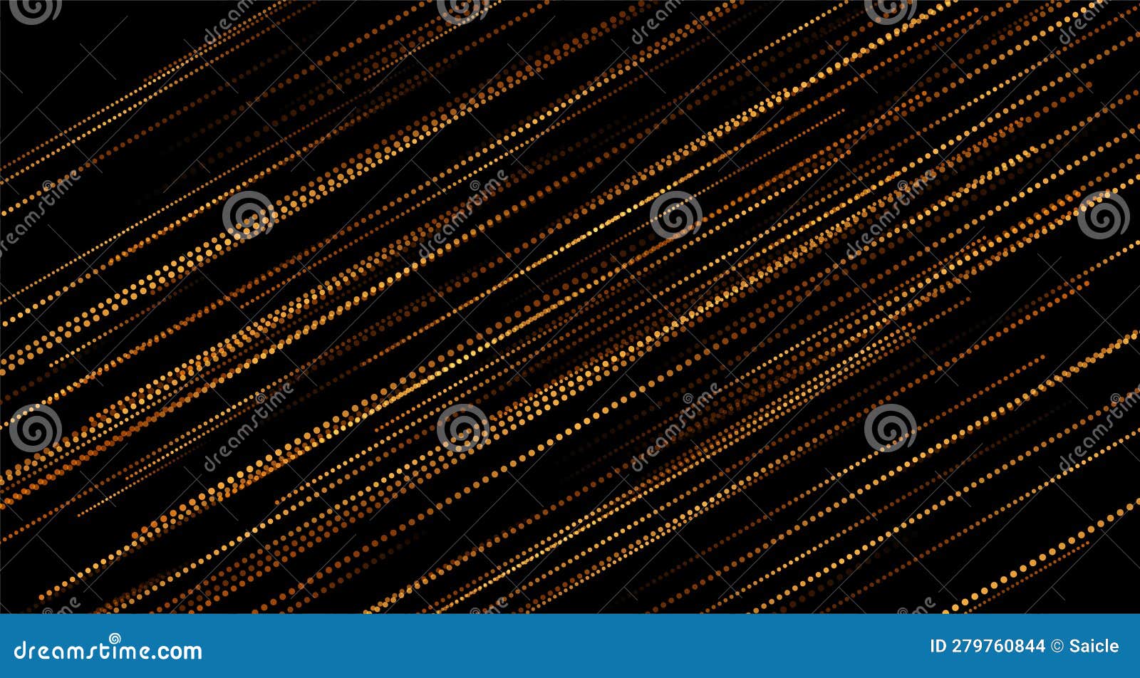 Glowing Golden Dotted Lines Abstract Background Stock Vector ...