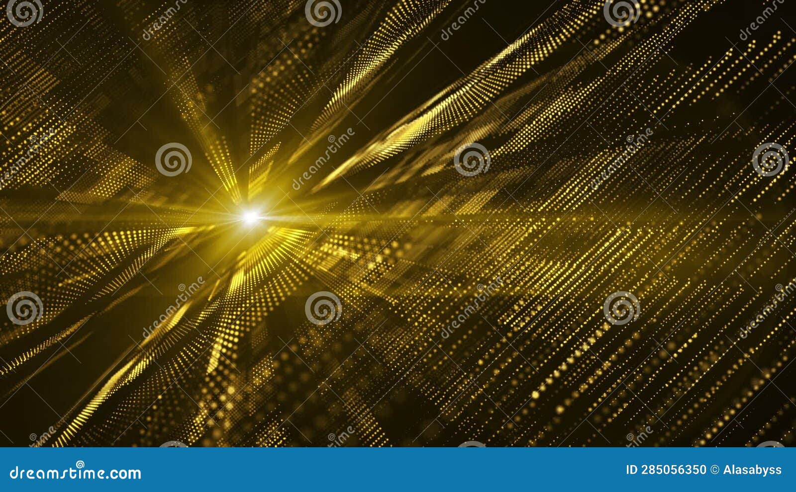 Golden Technology Digital Data Lights Grid Network Background Stock ...