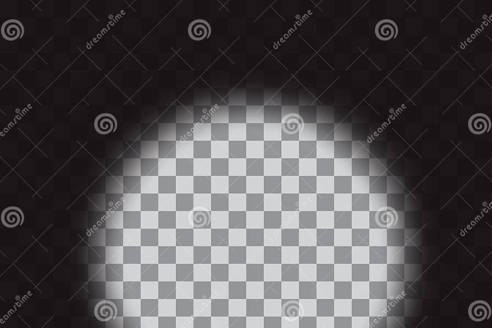 Glowing Gradient Shape. Transparent Circle Highlight. Checkered ...