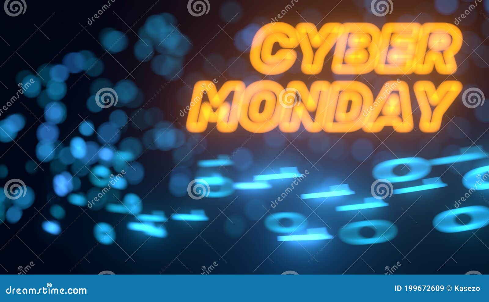 Glowing Green Binary Code Numbers Flying Front of Screen. Stock Illustration - Illustration of ...