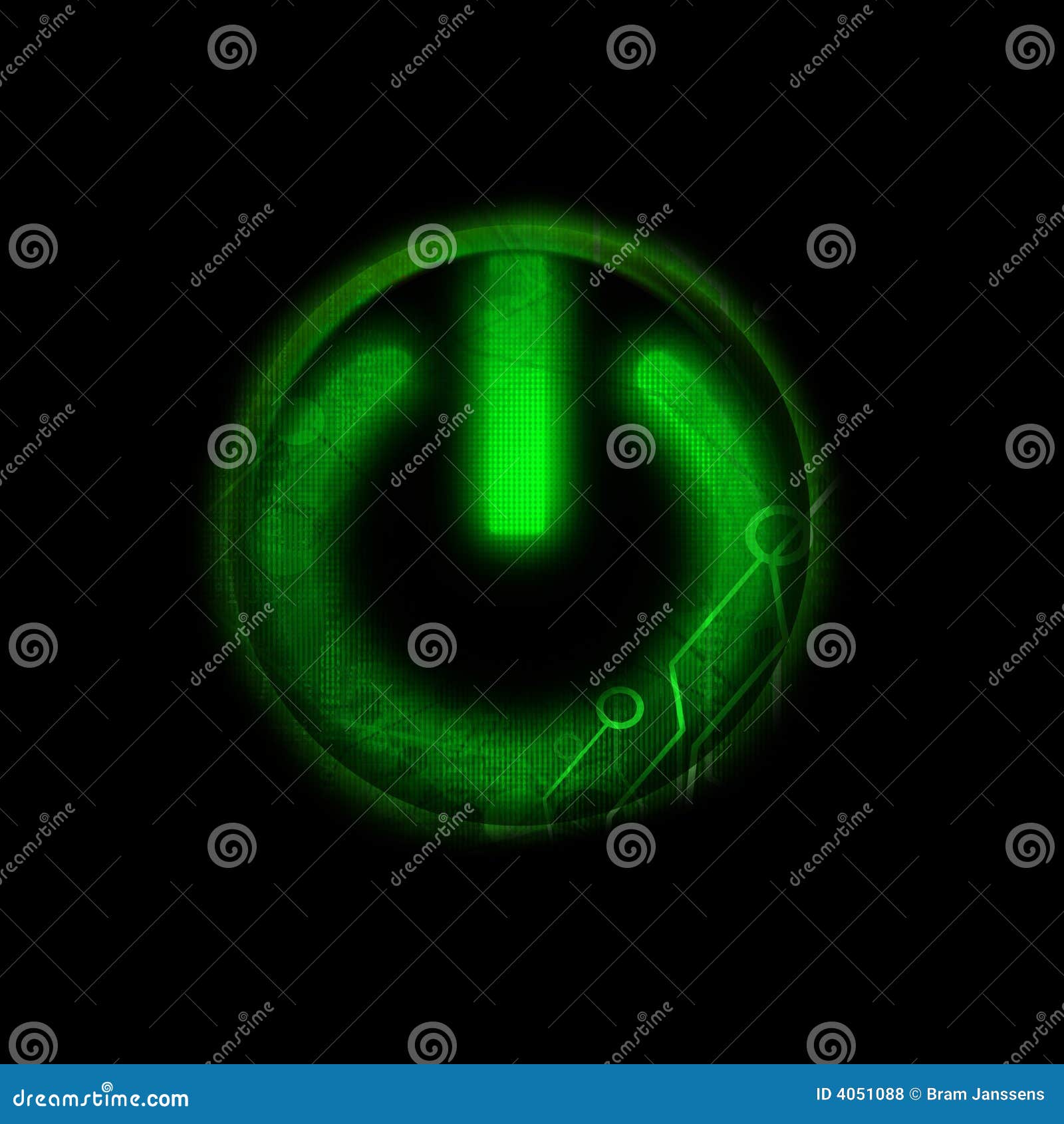 Glowing green button stock illustration. Illustration of glow - 4051088