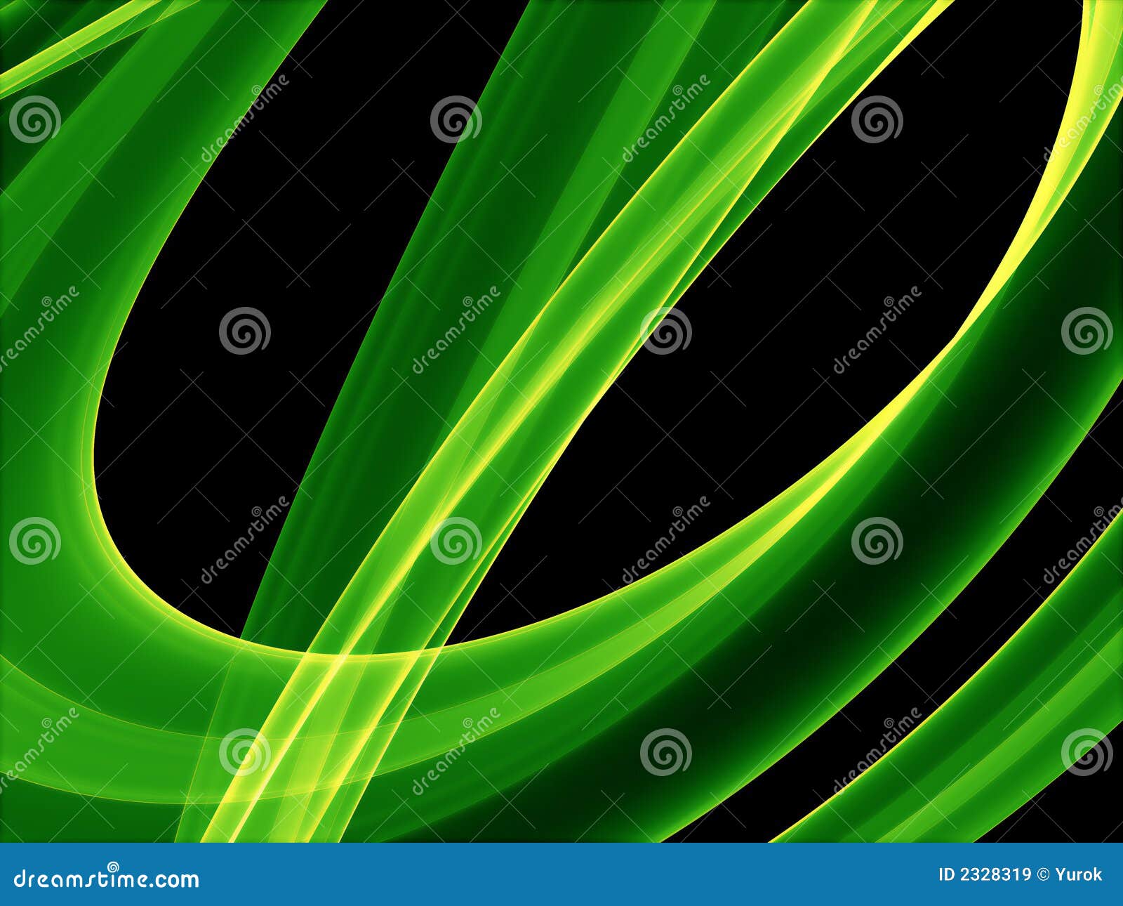 Glowing Green Lines. Neon Realistic Energy Speed. Abstract Light Effect ...