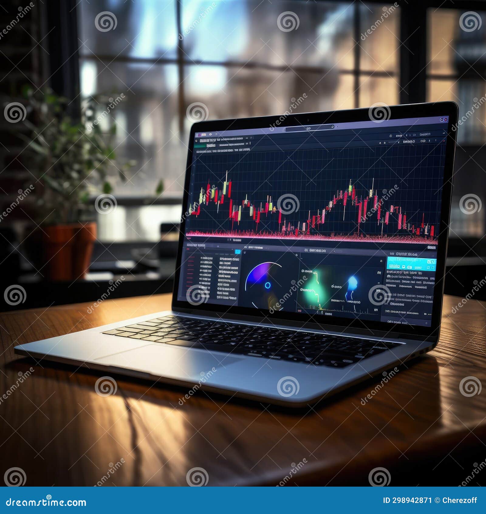 Glowing Growth Chart of Investments Stock Image - Image of digital ...