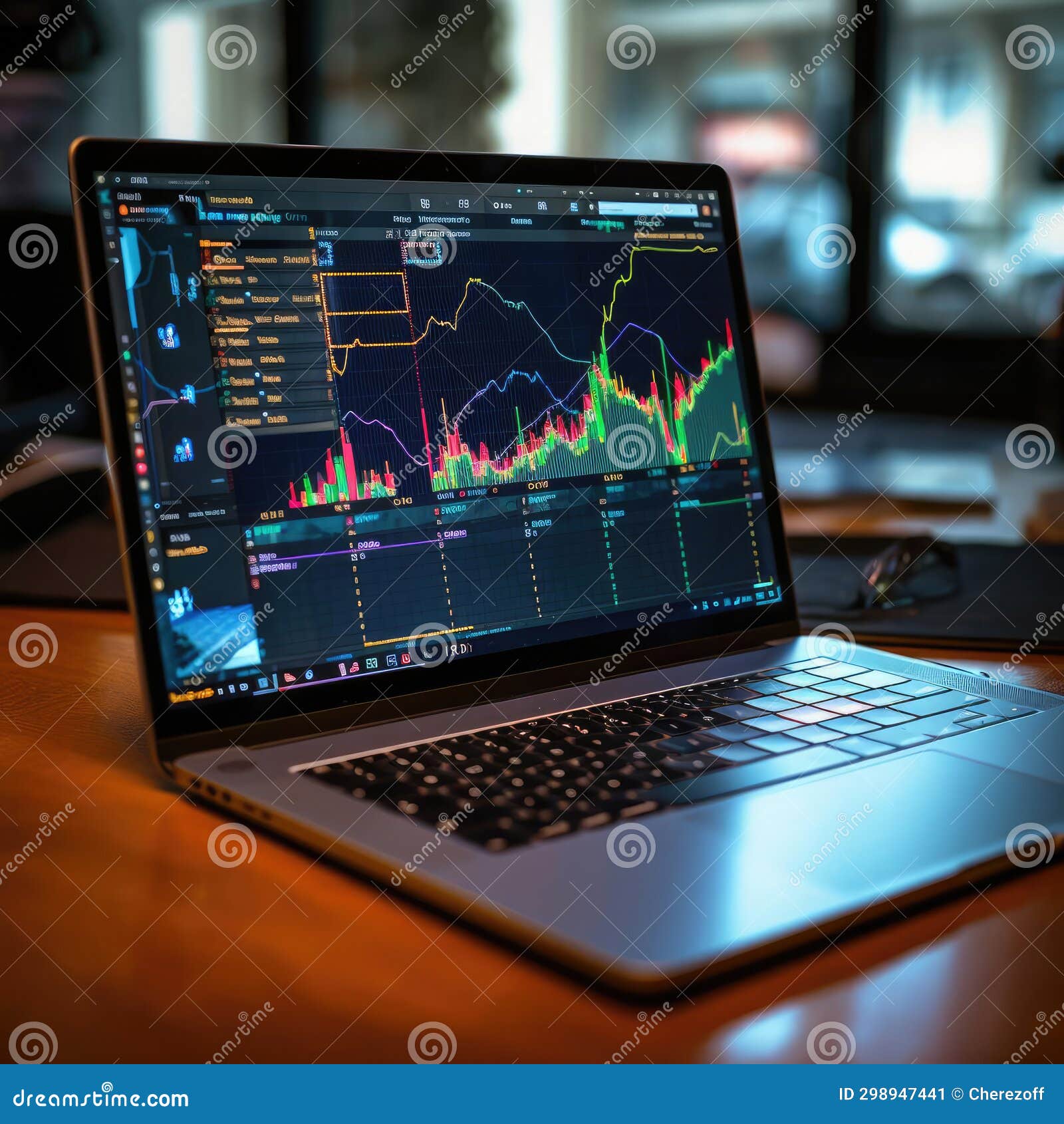 Glowing Growth Chart of Investments Stock Image - Image of finance ...